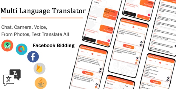 Multi language Translator Text, Chat, Camera, Voice, Photos With Admob and Facebook Ads - Nulled